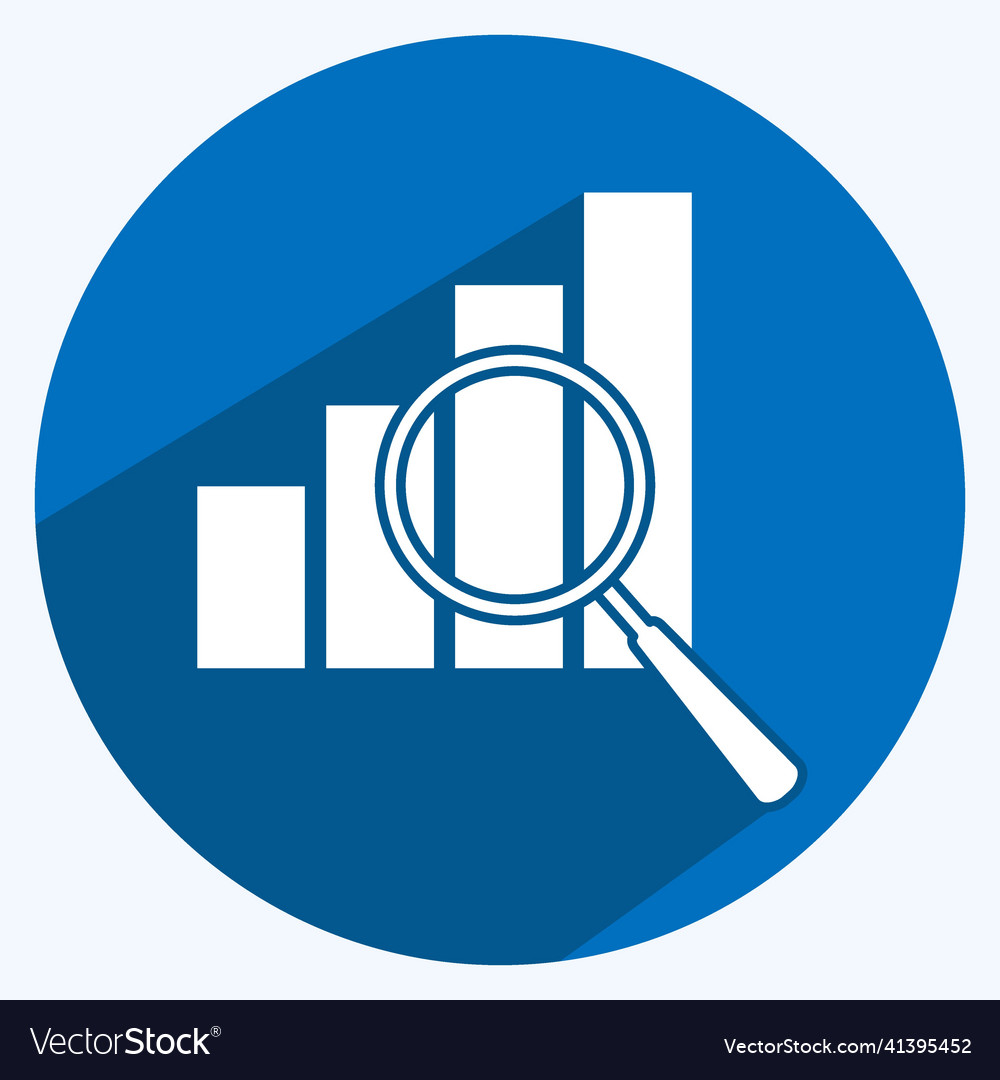 Optimization icon in trendy long shadow style Vector Image