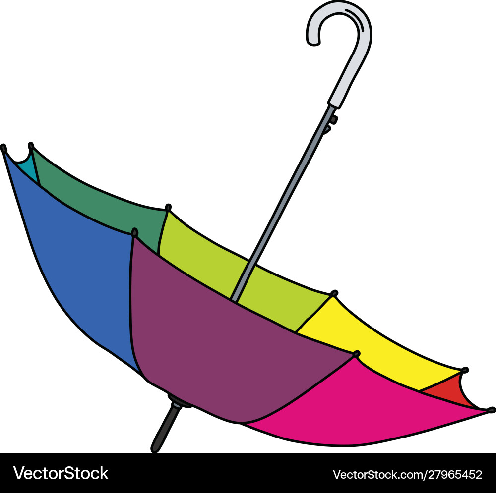 Rainbow color umbrella Royalty Free Vector Image