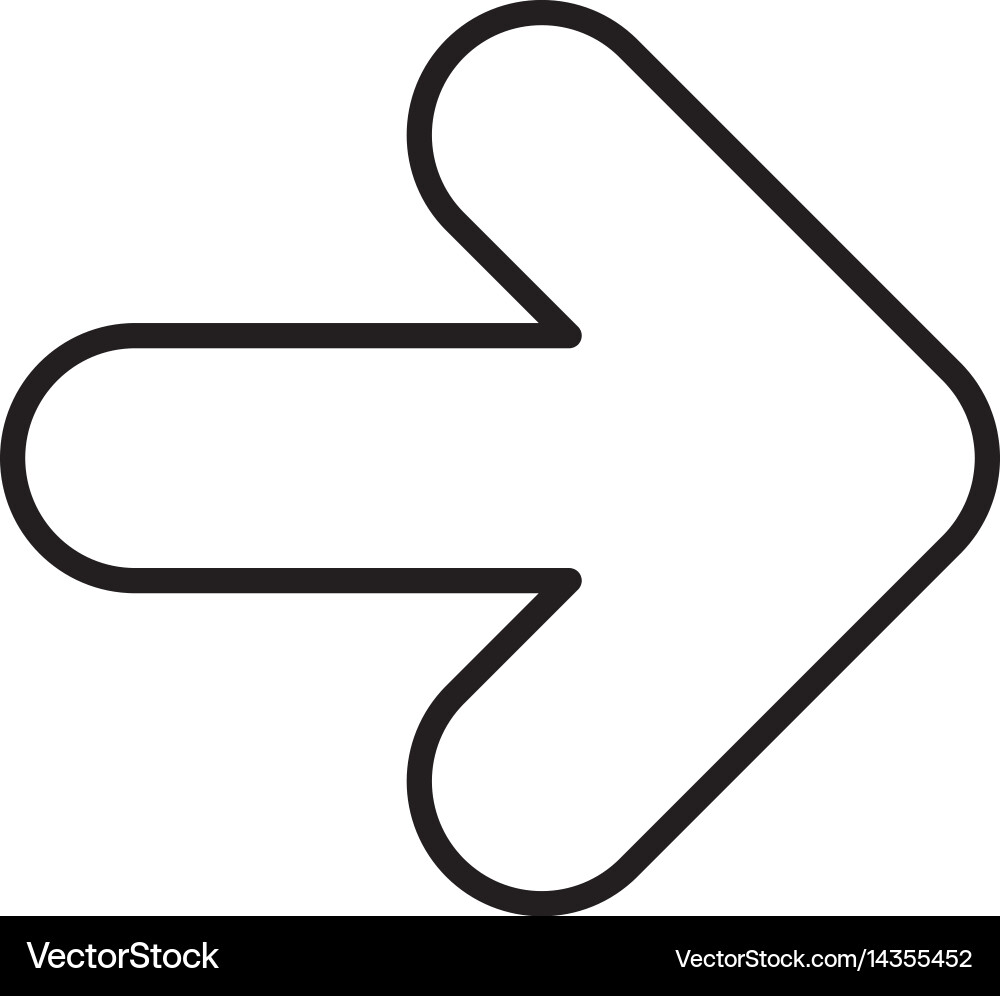 Right arrow isolated icon Royalty Free Vector Image