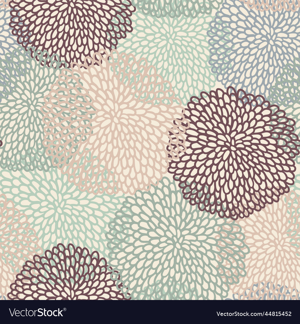 Seamless pattern of abstract flowers Royalty Free Vector