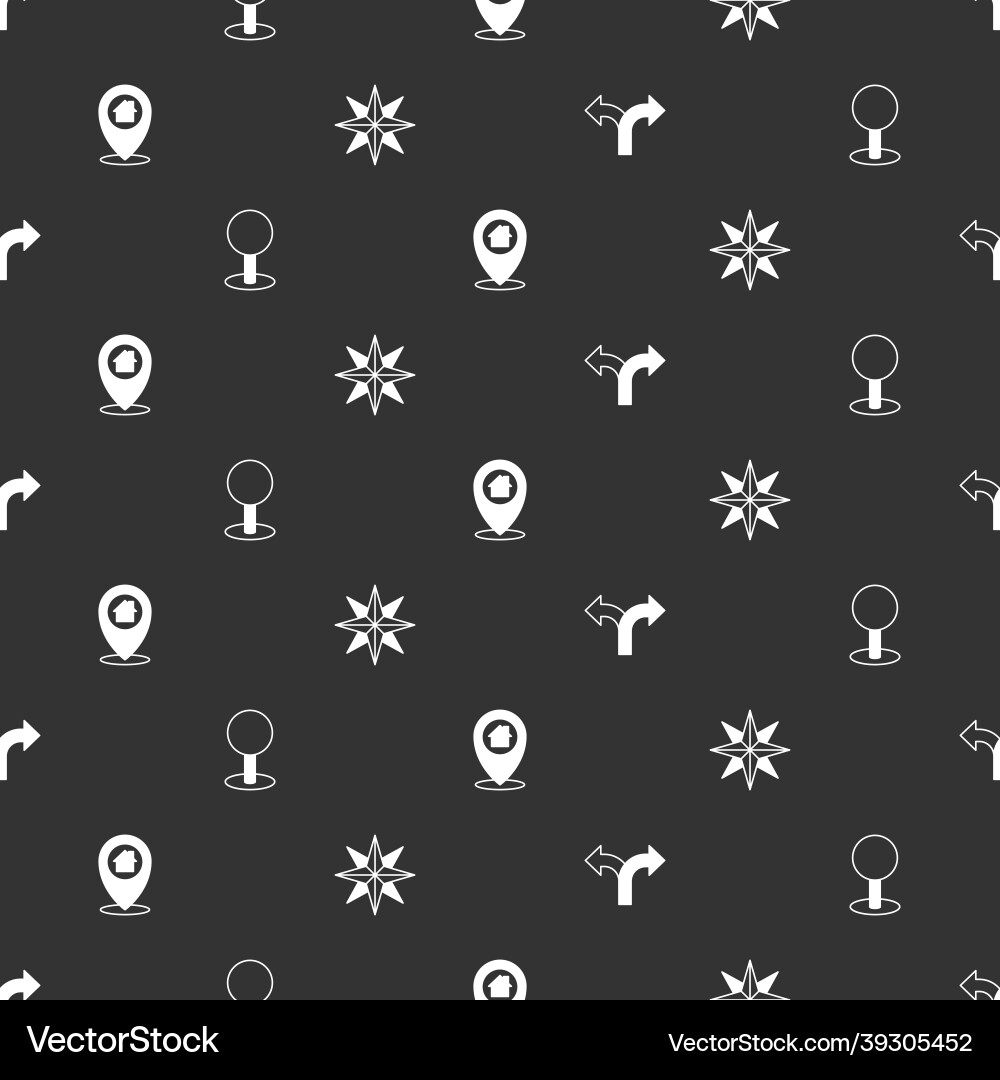 Set road traffic sign push pin location Royalty Free Vector