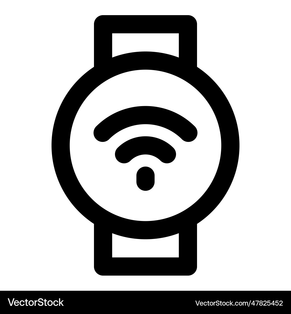 Smartwatch with wireless connectivity feature Vector Image