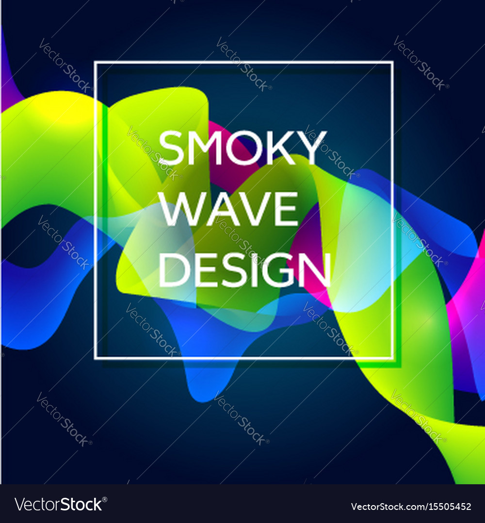 Smoky waves background structural curved pattern Vector Image