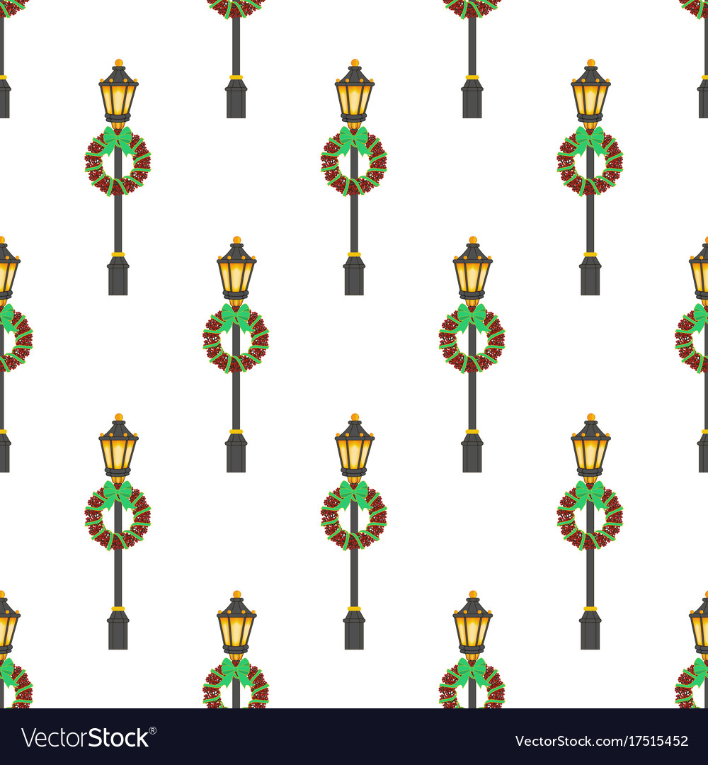 Street lantern pattern Royalty Free Vector Image
