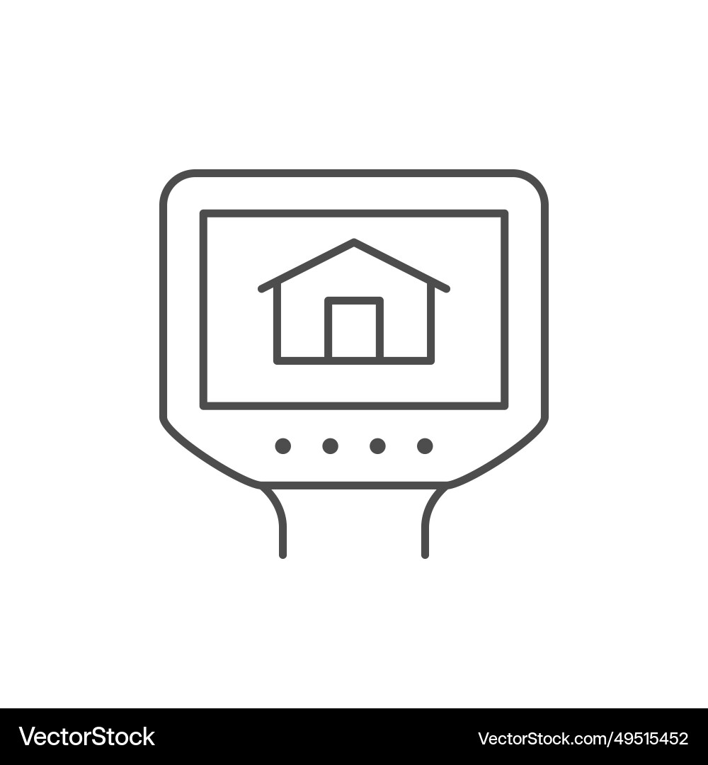 Thermal imager line outline icon Royalty Free Vector Image