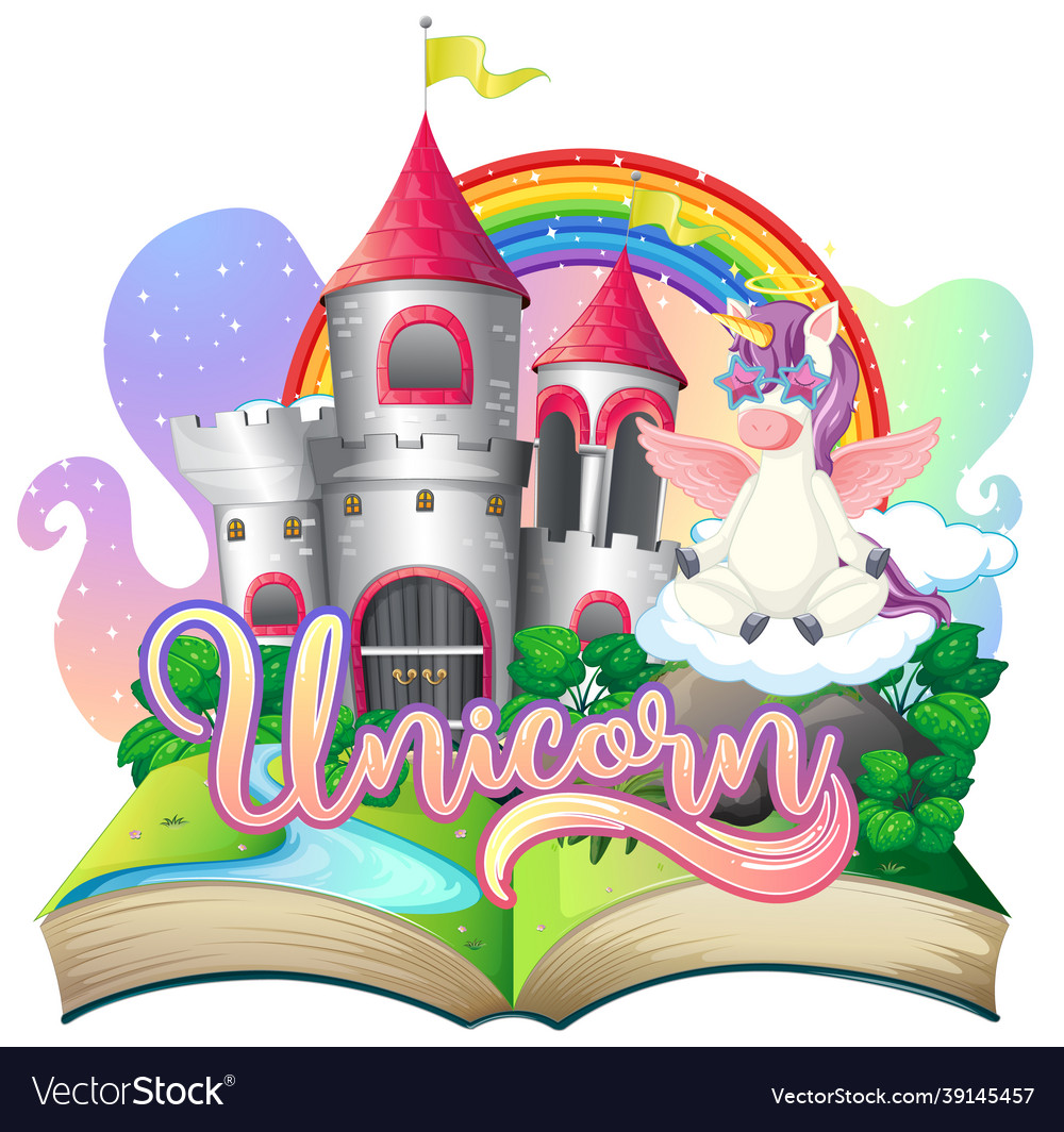 3d pop up book with fairy tale theme Royalty Free Vector
