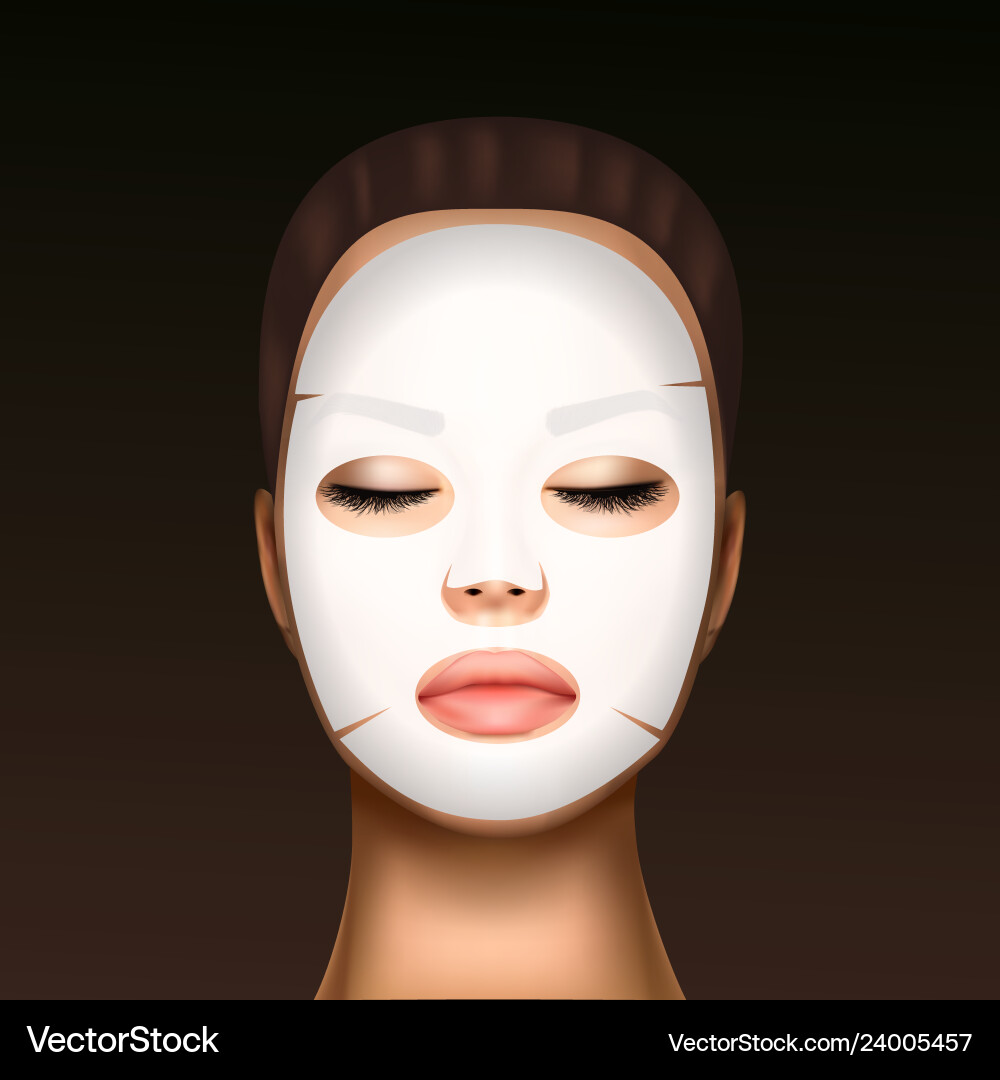 A realistic face of a young Royalty Free Vector Image