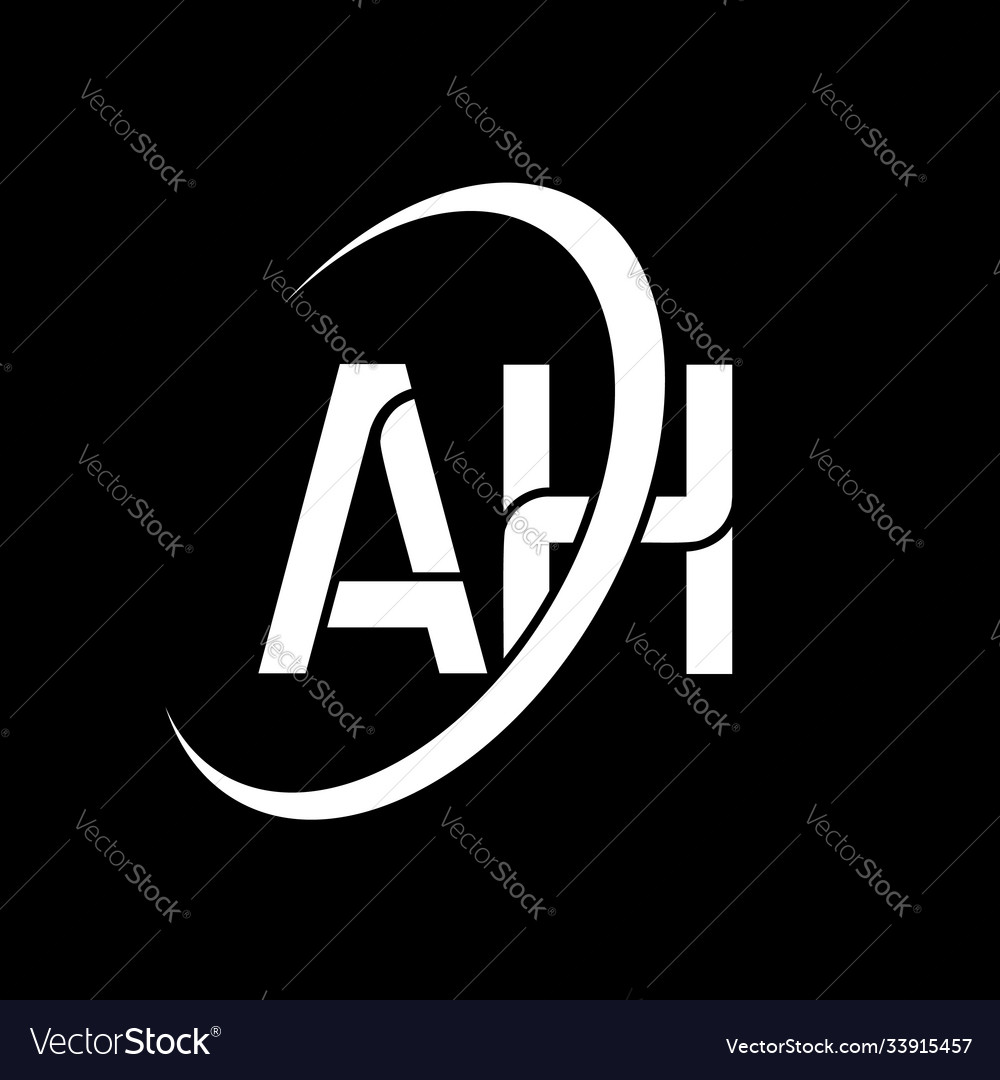 Ah logo a h design white letter aha h letter Vector Image Ah logo a h design white letter aha h letter Vector Image