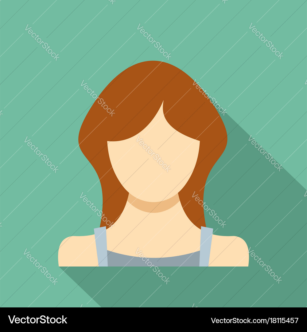 Best woman user icon flat Royalty Free Vector Image