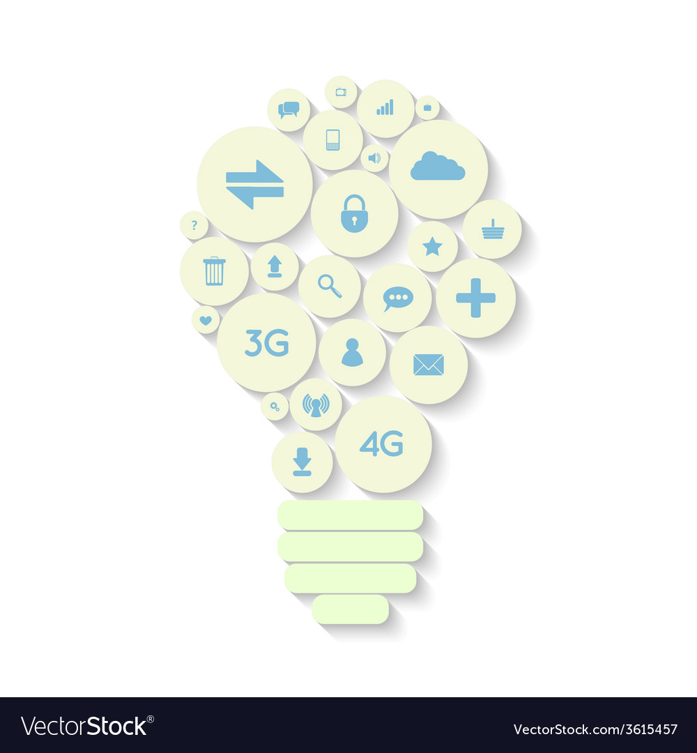 Creative light bulb Royalty Free Vector Image - VectorStock