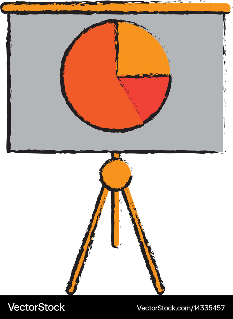Drawing business presentation chart finance board Vector Image