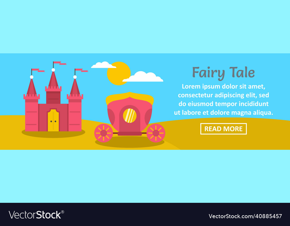 Fairy tale banner horizontal concept Royalty Free Vector