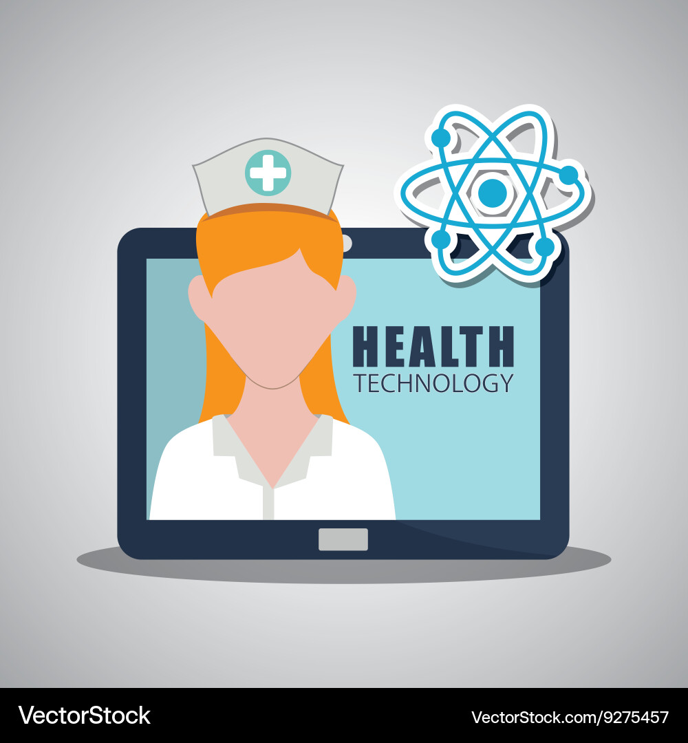 Health care design technology icon isolated Vector Image