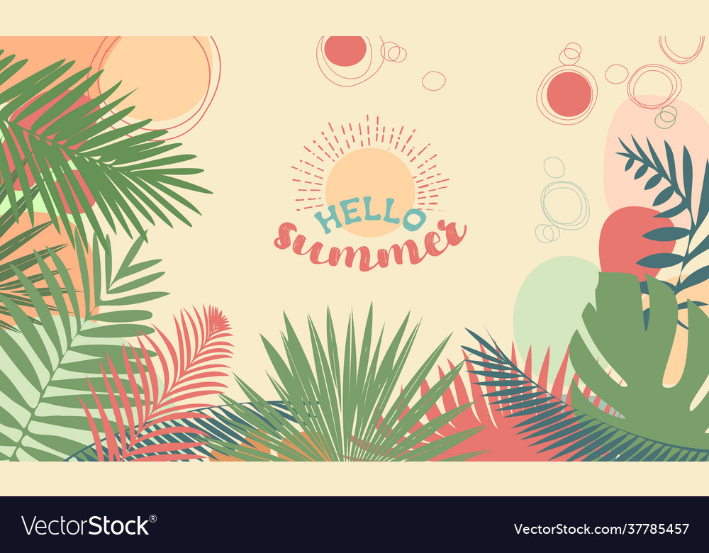Hello summer banner Royalty Free Vector Image - VectorStock