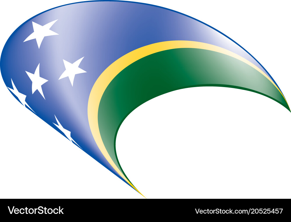 Solomon islands flag Royalty Free Vector Image