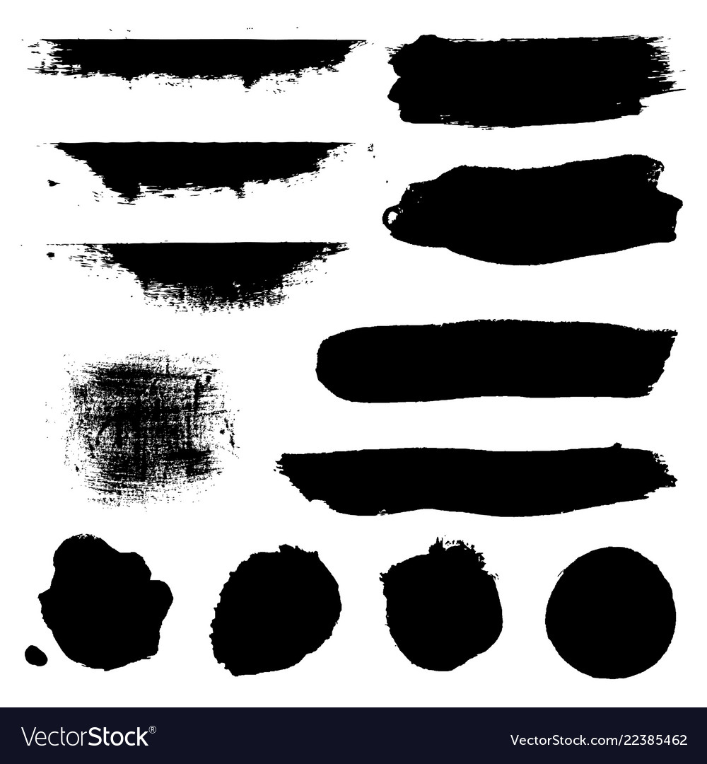 Black Blobs Set Royalty Free Vector Image Vectorstock
