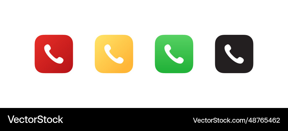 Call icon answer phone icons incoming Royalty Free Vector