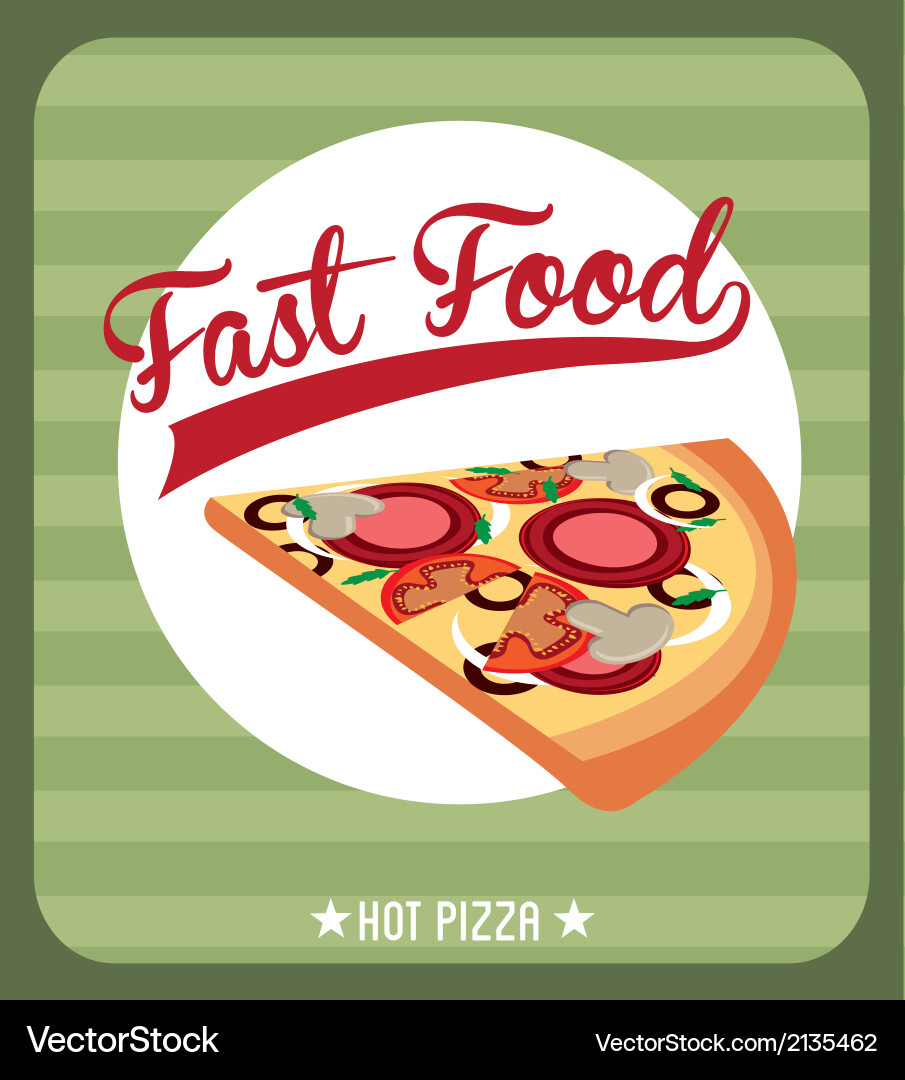 Fast food design over green background Royalty Free Vector