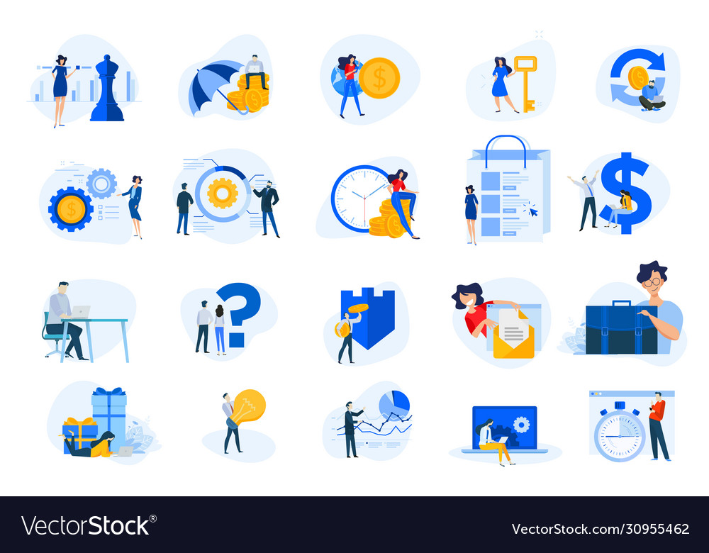 Flat design concept icons collection Royalty Free Vector Flat design concept icons collection Royalty Free Vector