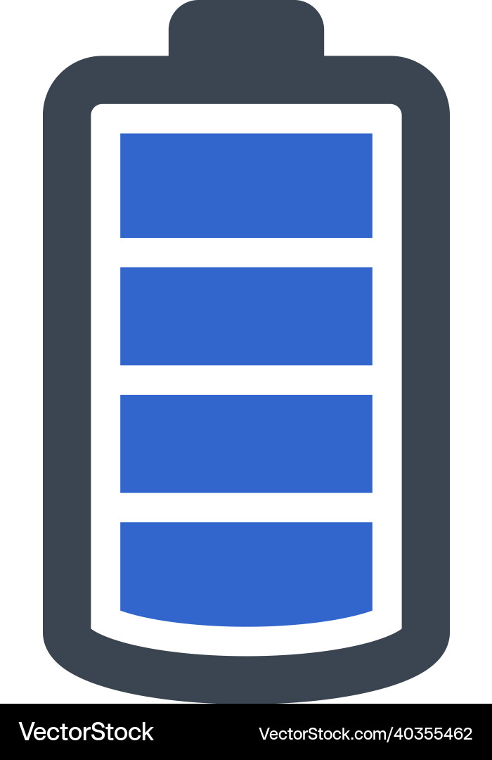 Full battery icon Royalty Free Vector Image - VectorStock