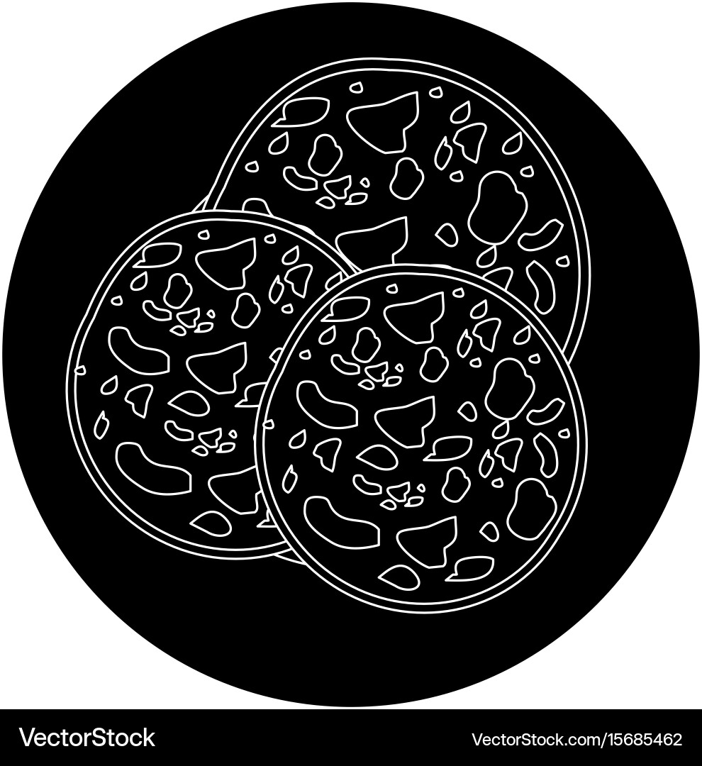 Ham plate symbol Royalty Free Vector Image - VectorStock