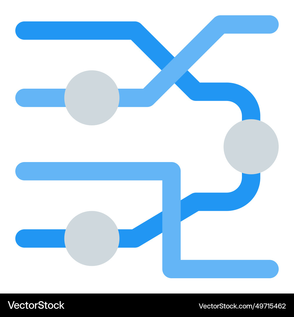 Map showing routes of train system Royalty Free Vector Image