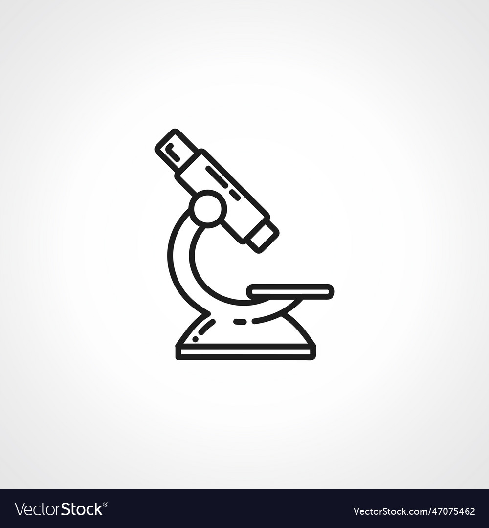 Microscope line icon microscope linear icon Vector Image