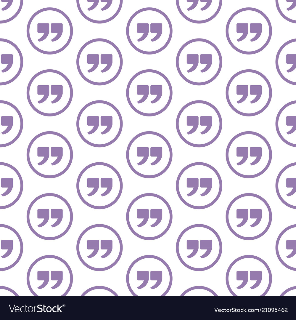 Quote sign pattern background Royalty Free Vector Image