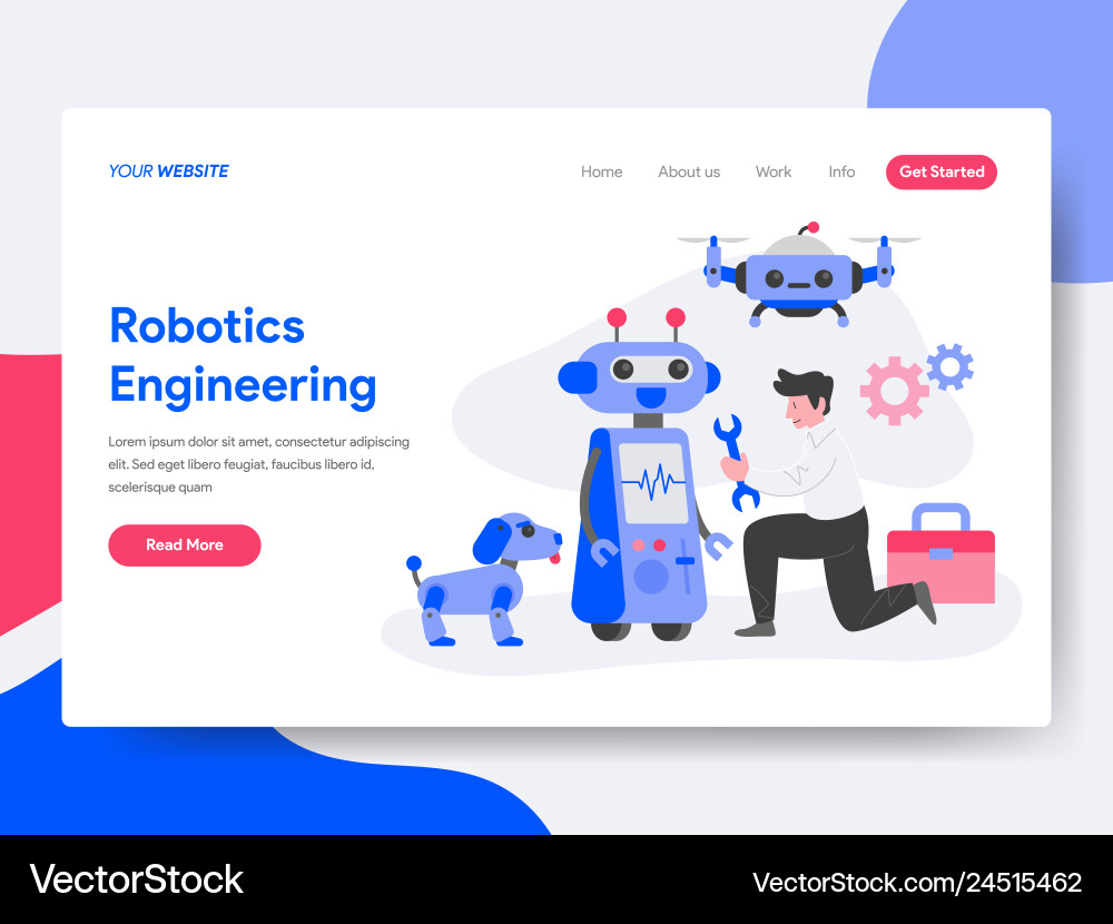 Robotics engineering concept Royalty Free Vector Image
