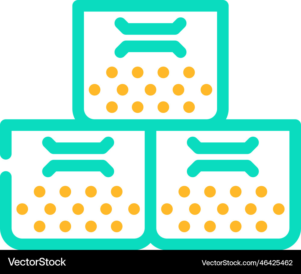 Storage basket bedroom interior color icon Vector Image