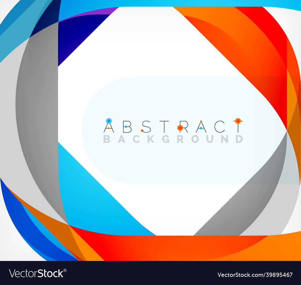 Abstract square shape with overlapping waves Vector Image