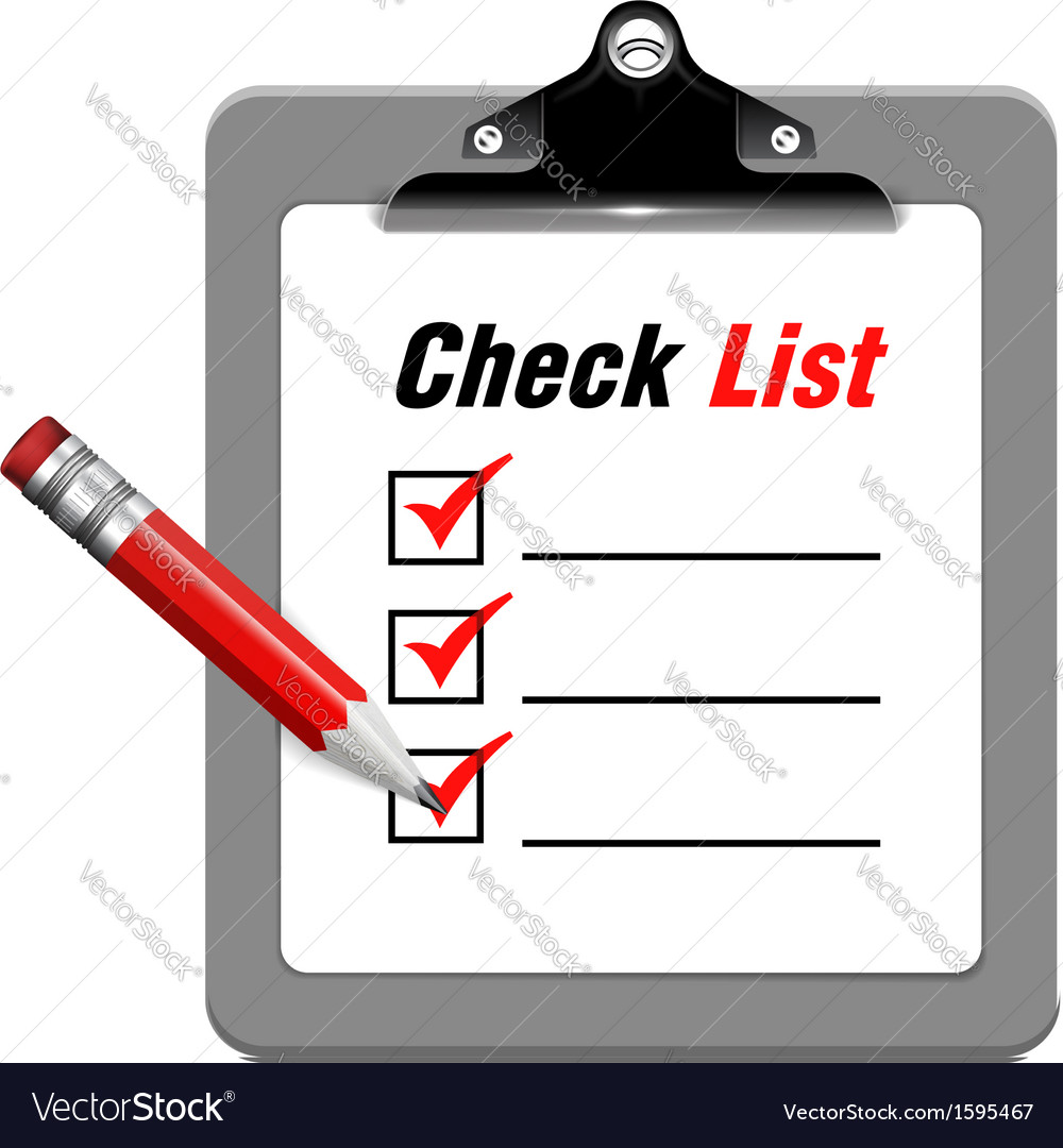 Check list Royalty Free Vector Image - VectorStock
