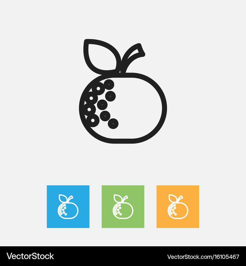 Food symbol on citrus Royalty Free Vector Image