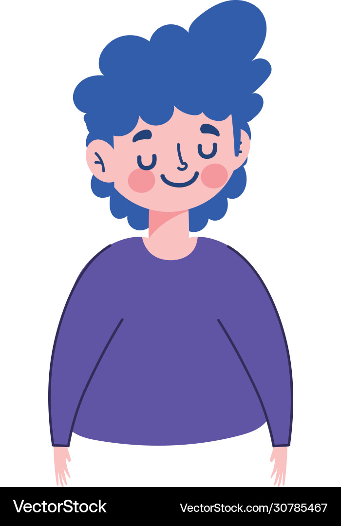 Isolated avatar man cartoon design Royalty Free Vector Image