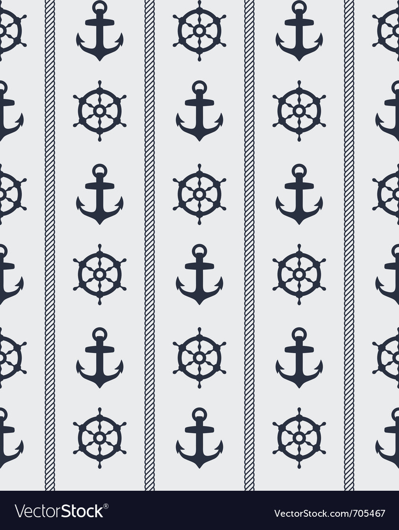 Nautical seamless pattern Royalty Free Vector Image