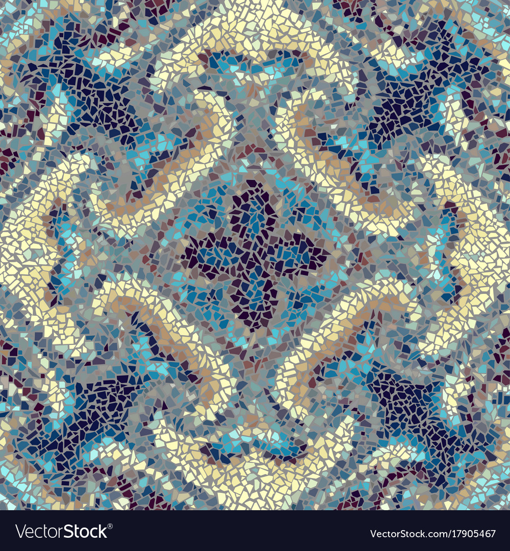Seamless mosaic art pattern Royalty Free Vector Image