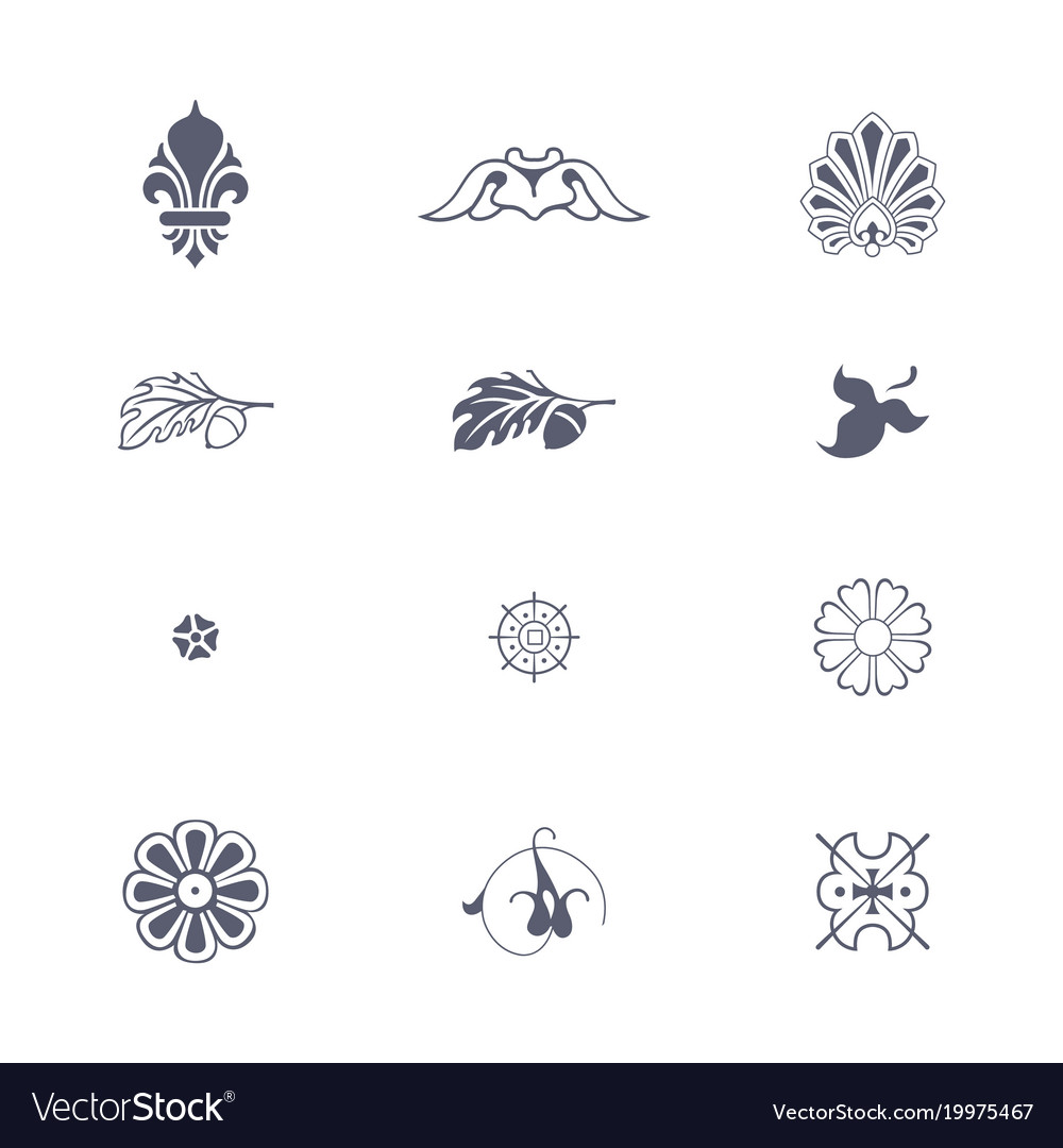 Set of decorative flourish ornaments Royalty Free Vector