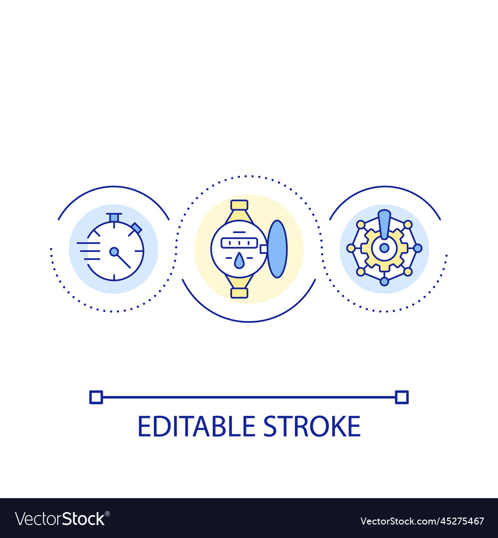 Utility meter loop concept icon Royalty Free Vector Image