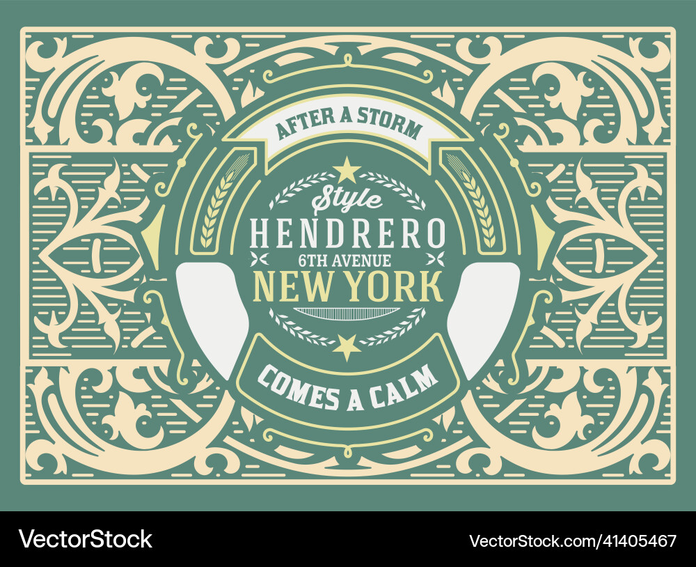 Western card with vintage style Royalty Free Vector Image
