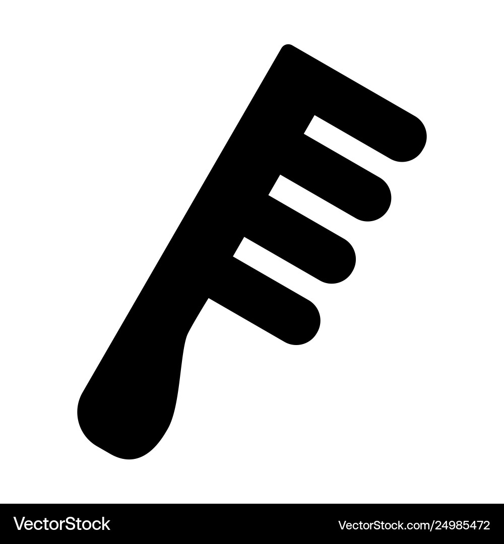 Comb icon black and white Royalty Free Vector Image