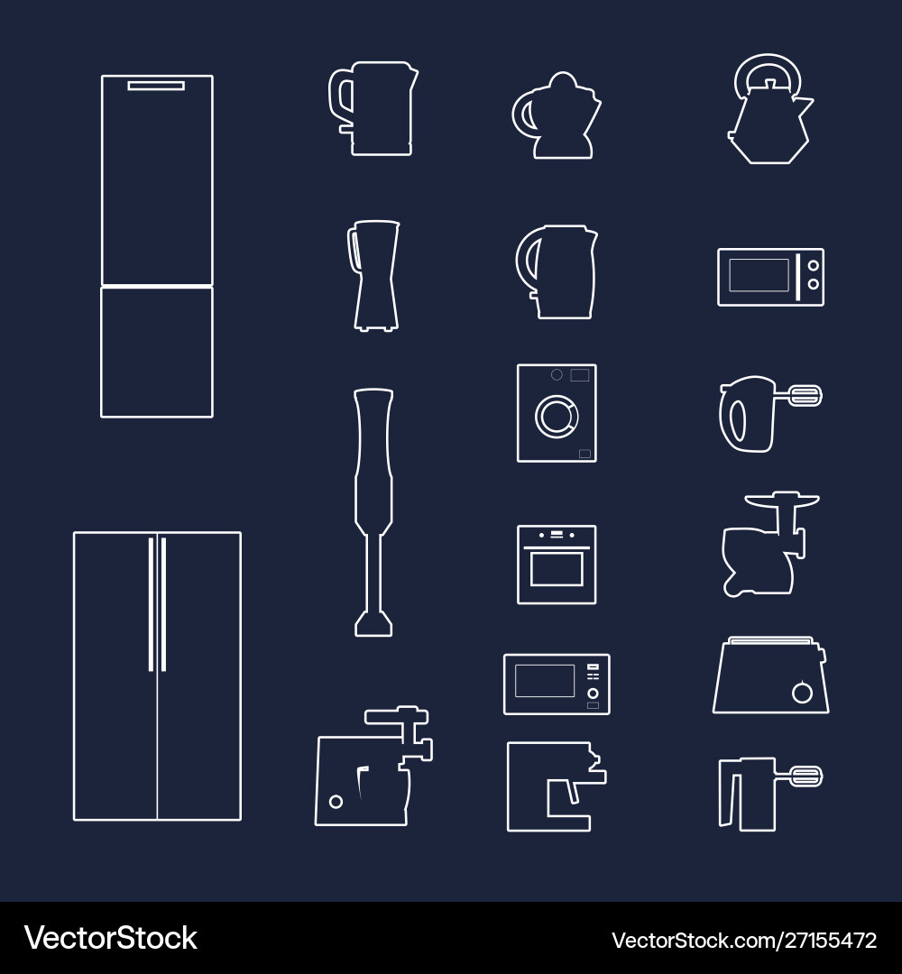 Domestic electric machines Royalty Free Vector Image