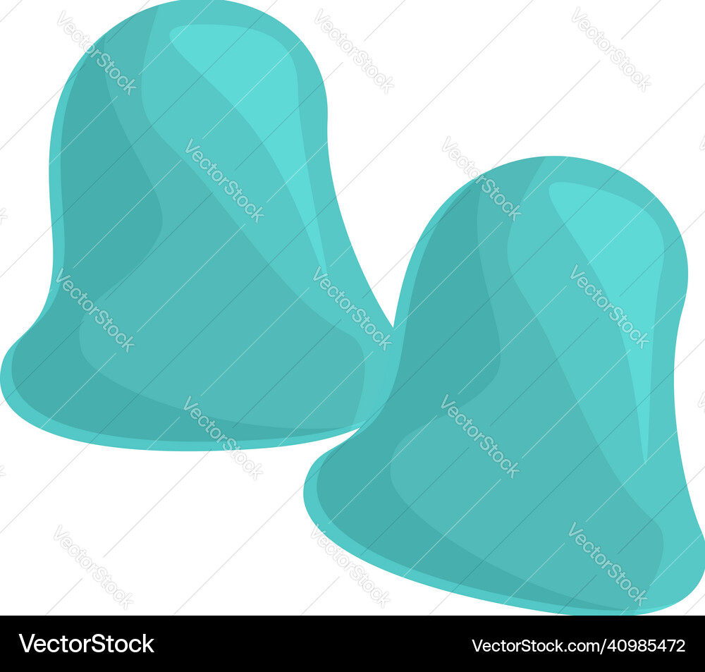 Earplugs icon cartoon ear protection Royalty Free Vector