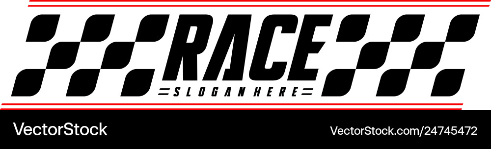 Race flag design concepts icon speed simple Vector Image