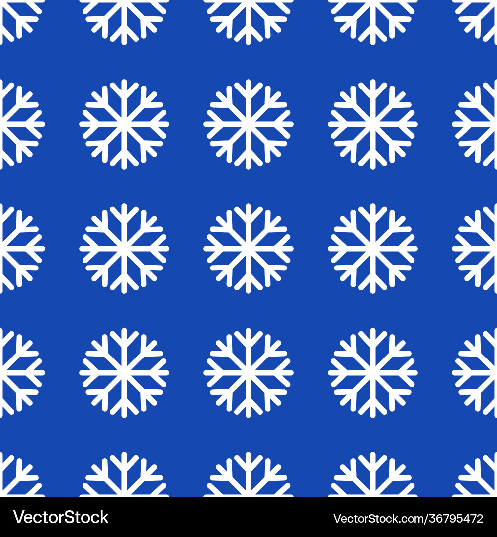 Seamless snowflakes pattern snowfall Royalty Free Vector