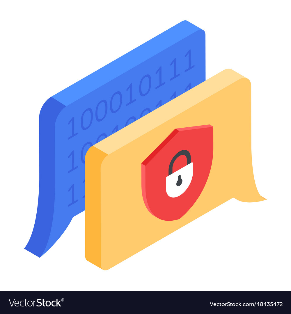 Security and hacking isometric icon Royalty Free Vector