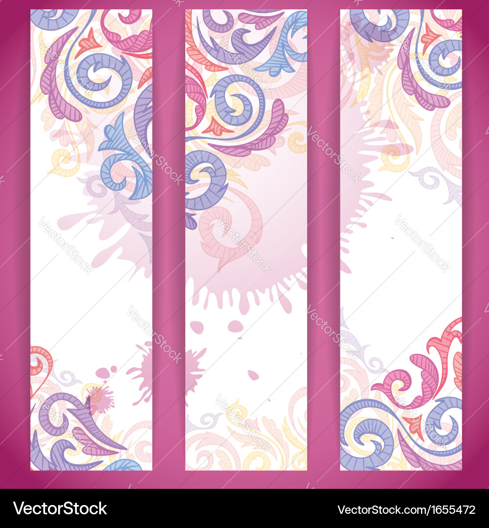 Set of colorful banners Royalty Free Vector Image