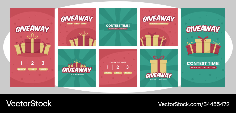 Social media stories and posts collection template