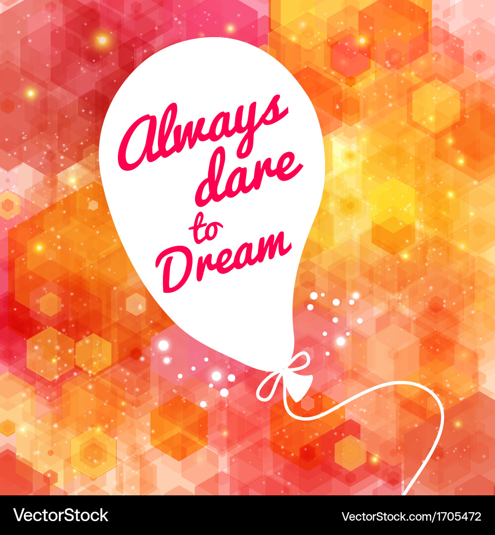 White drawn balloon with message on the lovely Vector Image