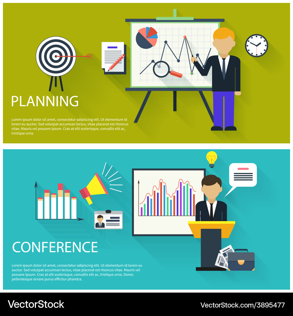 Concept for business conference and presentation Vector Image