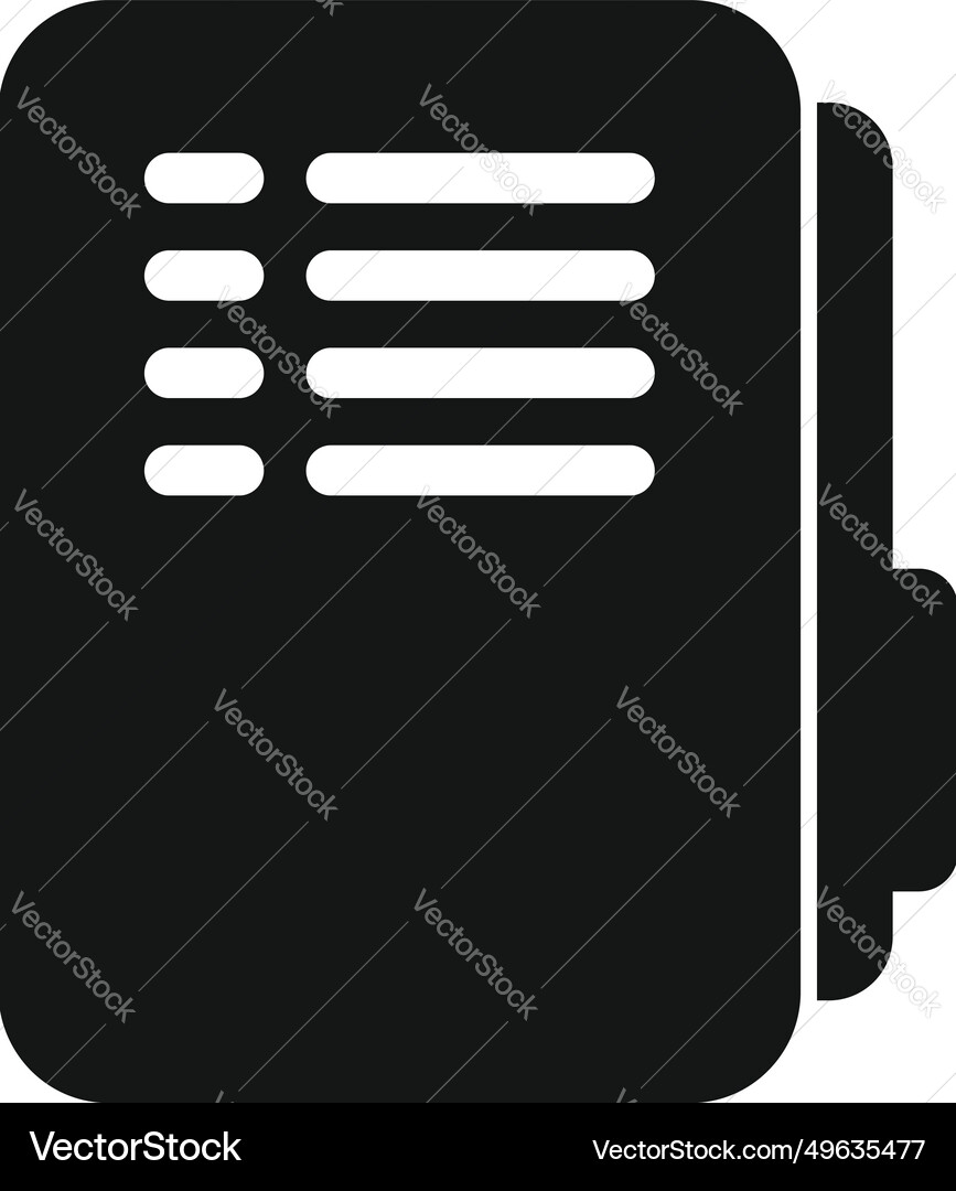 Folder record keep icon simple document Royalty Free Vector